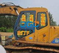 China LG220C 230-3 Excavator Front Windshield Door Sliding Window Right Rear Side Tempered Glass for sale