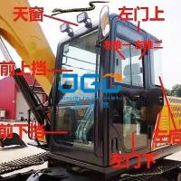 China SY75C Front Windscreen Excavator Push-Pull Window Upper And Lower Left And Right Rear Block Tempered Glass for sale
