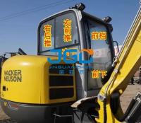 China Excavator Z38 50 60 Front Gear Upper Lower Left Rear Sliding Window Tempered Glass for sale
