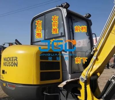 China Excavator Z38 50 60 Front Gear Upper Lower Left Rear Sliding Window Tempered Glass for sale