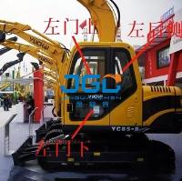 China YC85-6 135-6 85-8 135-8 85-7 Excavator Front Stop Left and Right Rear Glass Windshield for sale