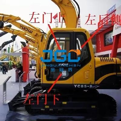 China YC85-6 135-6 85-8 135-8 85-7 Excavator Front Stop Left and Right Rear Glass Windshield for sale