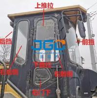 China Loader Front Gear Door Glass 951-3 953-3 932-3 955 Upper Lower Rear Windshield Tempered for sale