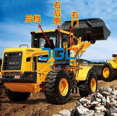China HL850K 850KS Loader Front Wind Gear Left Door Upper Lower Rear Side Tempered Glass 6mm for sale
