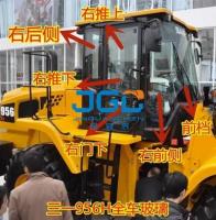 China Loader Glass Set SY956H5 953H 955K1 Front Windscreen Side Door Upper Lower Rear Glass 6mm for sale