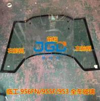 China Loader windshield LG955F 968F 956 Forklift front side door upper and lower rear side tempered glass for sale