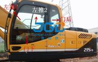 China Excavator Windshield Front Rear Doors Windows for R215 225LC 235 335 275 305-9 for sale