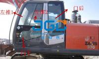 China ZAX330 Excavator Cab Glass Windshield & Door Windows - Front & Rear Replacement Set with 3-Month Warranty for sale