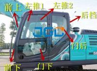 China SK210 250 260 350LC-10 Excavator Laminated Glass Windshield Front Rear 6mm for sale