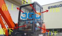 China DH55GOLD Excavator Windshield Set Tempered Glass Front Rear Left Right Top Bottom 4mm for sale