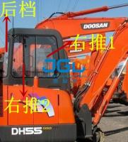 China DH55GOLD Excavator Windshield Set Tempered Glass Front Rear Left Right Top Bottom 4mm for sale
