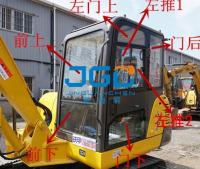 China FR60E 65E 75 80E2/D Excavator Front And Rear Windshield Glass for sale