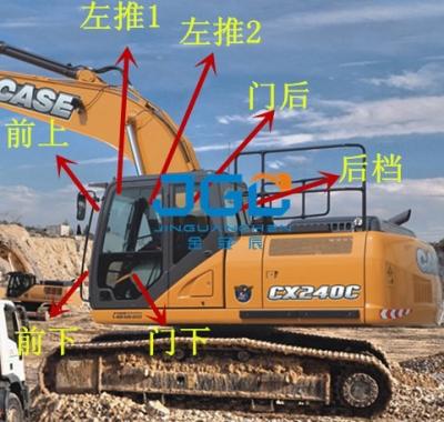 China Excavator Windshield for CX210 260 240 350 220 380 130 500 160C Tempered Glass for sale