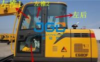 China E680F 675F Excavator Front And Rear Windscreen Left And Right Window Glass for sale