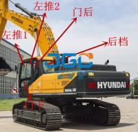 China Excavator Skylight Windshield Front Rear Left Door Tempered Glass 275mm 305mm for sale