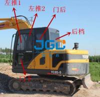 China YC85-9 Excavator Windshield Front Rear Left Right Doors Windows Tempered Glass 150 360 230 135-9 for sale