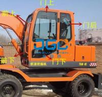 China XY75W-8 65W-8 Excavator Glass Doors Windows Left Right Front Rear Windshield Safety Glass for sale