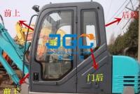 China SK60C Excavator Windshield Front Rear Stop Door Glass Skylight Upper Lower 4mm Safety Glass for sale