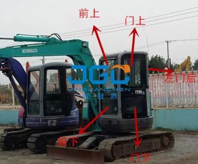 China SK35SR 40SR-3 55SR 45SR Excavator Front Rear Windshield Replacement Parts 3mm for sale