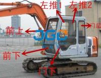 China EX60-2 120 300 200-3 Excavator Full Car Glass Front Rear Left Right Door Windshield Set for sale