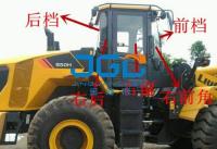 China Loader Front Gear Rear Door Window Windshield 840 850H 860H 870 Tempered Glass for sale