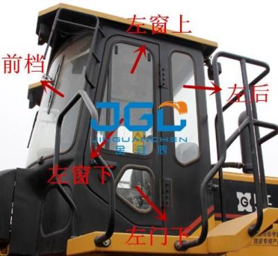 China XG951-3 931-3 Loader Front Gear Rear Door Window Forklift Left Right Windshield Tempered Glass for sale