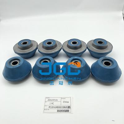 China Engine Mounting Rubber Cushion Feet Bumper for PC120-6 4D120 PC138US Excavator 2.5kg for sale