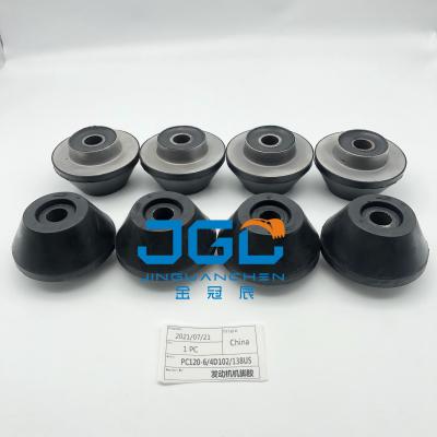 China Engine Mounting Rubber Cushion Feet Bumper for PC120-6 4D120 PC138US Excavator 2.5kg for sale