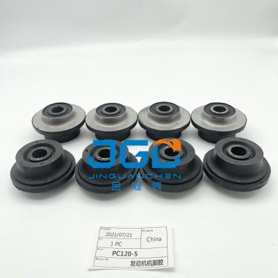 China Engine Mount Rubber Cushion for PC120-5 Excavator 1.3kg Replacement Part for sale