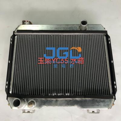 China Yuchai YC35 Aluminum Water Tank Radiator 360x385 for Excavator Engine Cooling for sale
