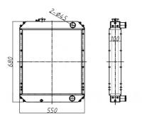 China Aluminum Excavator Radiator 550x675x46mm for PC60-7 PC70-7 PC60-7E 201-03-72114 for sale