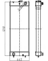 China PC360-8 PC360LC-8 207-03-75121 Excavator Radiator 405x1200mm Silver for sale