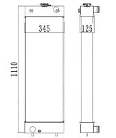 China Excavator Radiator Up 20Y-03-41651 for PC210-8 PC200-8 345x1110mm OEM Quality for sale