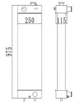 China 22B-03-13110 Excavator Radiator for PC128-8 PC128-6 PC128US-2 PC138US-2 Aluminum Alloy for sale