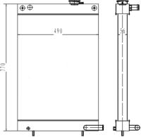 China JGC 440211-00175 DH80-7 DX80 Excavator Radiator Silver Square High Quality for sale
