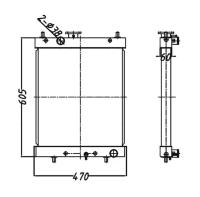 China Excavator Water Tank EX75U Radiator Factory Source for sale
