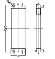China Aluminum Radiator for ZAX200-3 ZAX210-3 Excavator 4625641 4693832 340x1080x84mm for sale