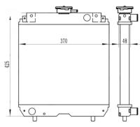 China Aluminum Water Tank Radiator KX15 for Excavator High Heat Dissipation 1 Year Warranty for sale