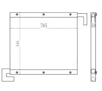 China Excavator EX100-1 EX120-1 Oil Cooler 4285627 High Quality Silver 1 Year Warranty for sale
