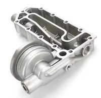 China PC300-7 Excavator 6D114 Engine Lubricating Oil Filter Head Cooler Seat Radiator Cover 3934159 for sale