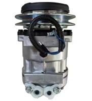 China Air Conditioning Compressor YX91V00002F2 for Excavator SK135SR SK200SR SD7H13 Engine 24V for sale