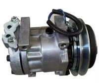 China Air Conditioning Compressor YX91V00002F2 for Excavator SK135SR SK200SR SD7H13 Engine 24V for sale