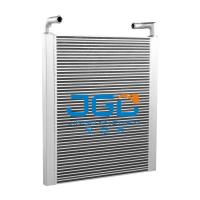 China SK120-3 Excavator Radiator and Hydraulic Oil Cooler 655×730mm - 6-12 Month Warranty for sale