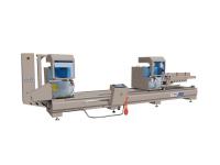 China 45° CNC Double Head Precision Cutting Saw for Aluminum Profile - 6000mm Max Length, 3KW×2 Power for sale