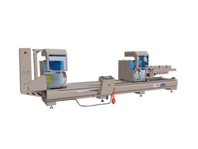 China 45° CNC Double Head Precision Cutting Saw for Aluminum Profile - 6000mm Max Length, 3KW×2 Power for sale