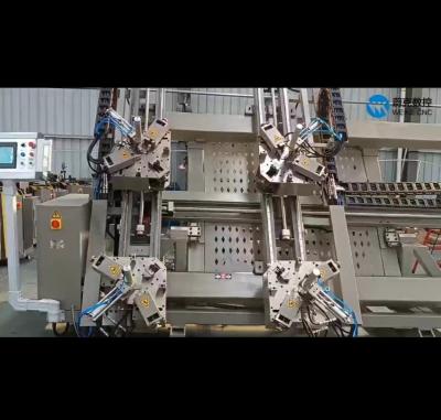 China CNC Aluminum Window Punching & Riveting Machine 450x450mm to 1800x3000mm Frame Capacity with 7.5kW Power for sale