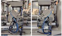 China CNC Double Head Aluminum Profile Cutting Saw 500-600mm Blade 290-6000mm Length 45°/90° Angles for sale