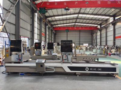China Aluminum CNC Double Mitre Saw 500mm Blade 4200mm Cutting Length for Window Door Curtain Wall for sale