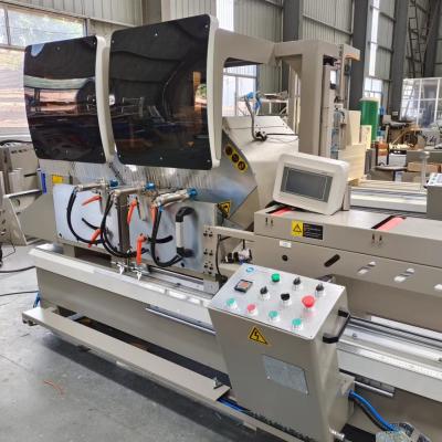 China 4200mm Aluminium Window Door Curtain Wall Cutting Machine Double Mitre Cutting Saw 500mm Blade for sale