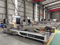 China CNC Double Head Cutting Saw for Aluminum UPVC Profiles 500mm Blade 4200mm Length for sale